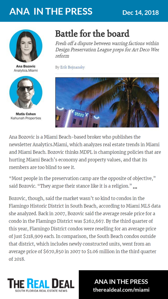 Press - Ana Bozovic - ANALYTICS . MIAMI